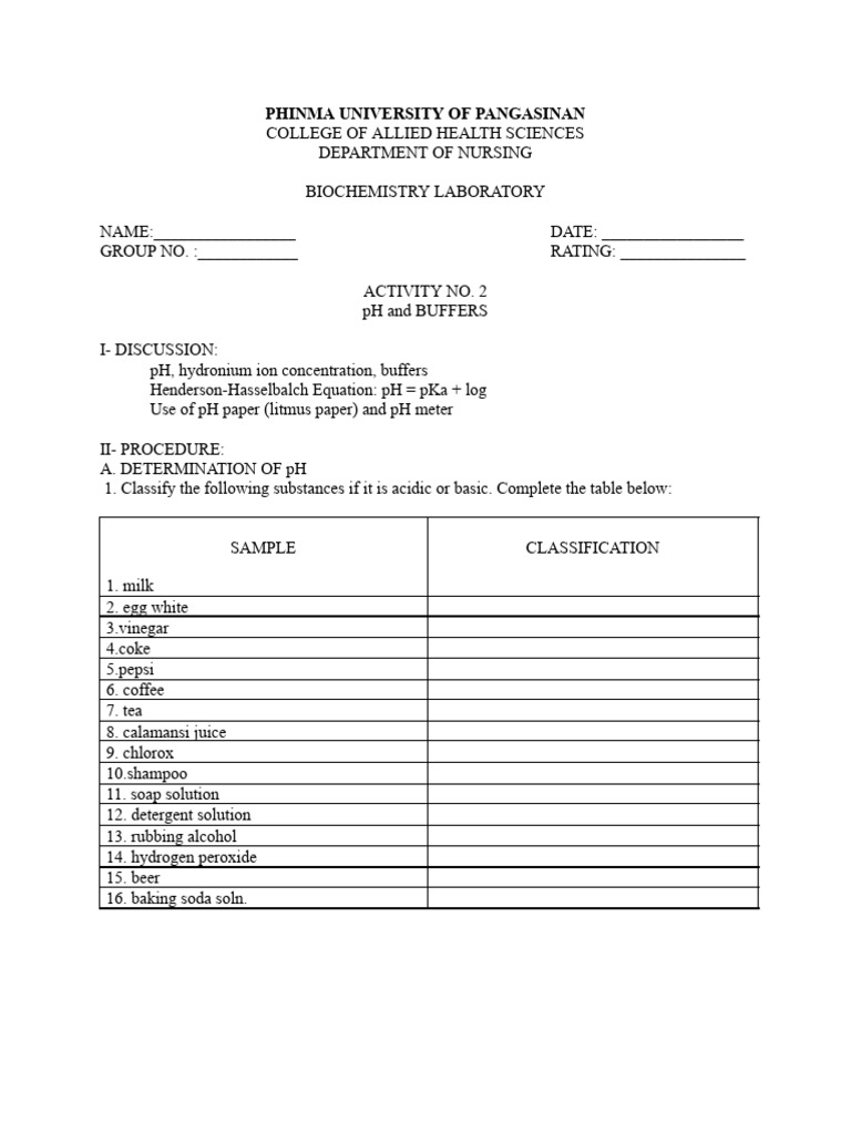 (BIO 024) LAB ACTIVITY 2 - PH & Buffers | PDF