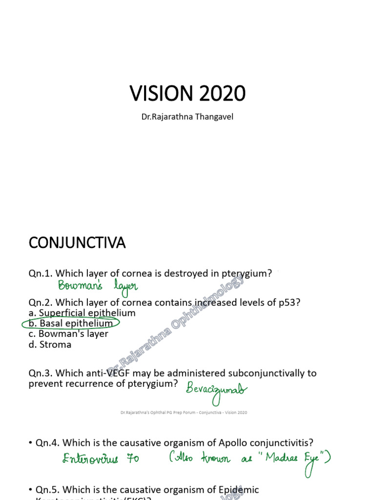 Ophthalmology Exam Questions 2020 | PDF | Cataract | Glaucoma