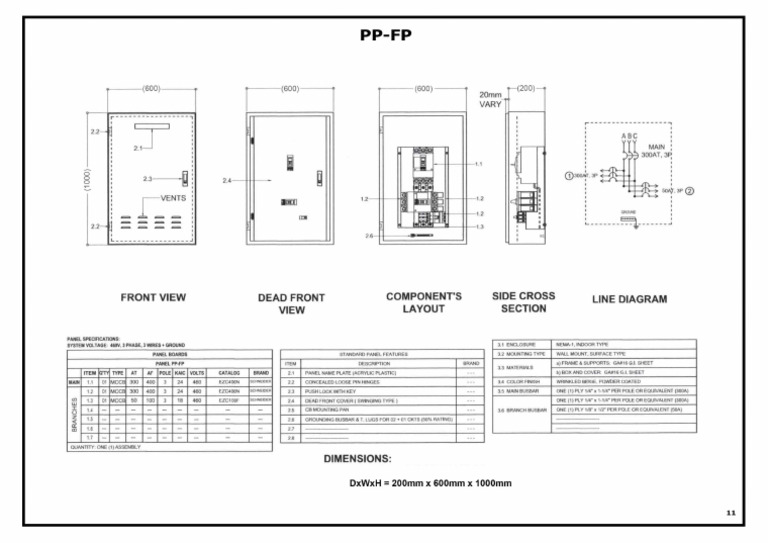 NEMA 1 Shop Drawing | PDF