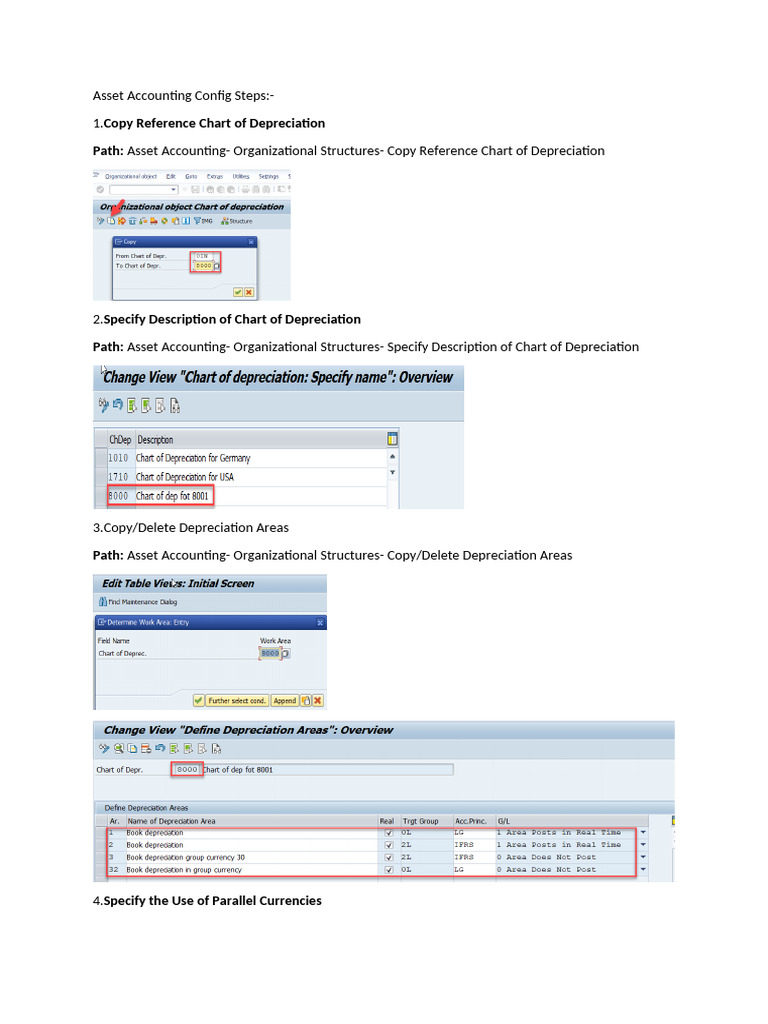 Asset Accounting Setup in SAP | PDF