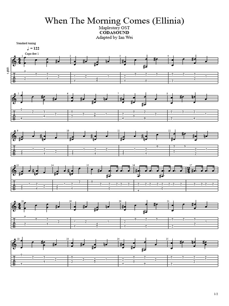 When The Morning Comes - Ellinia OST | PDF | European Musical ...