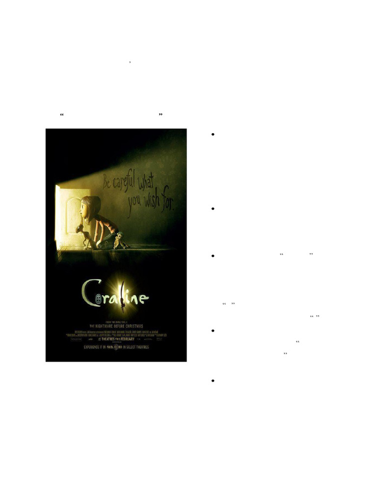 Analisis Desain Poster Coraline | PDF