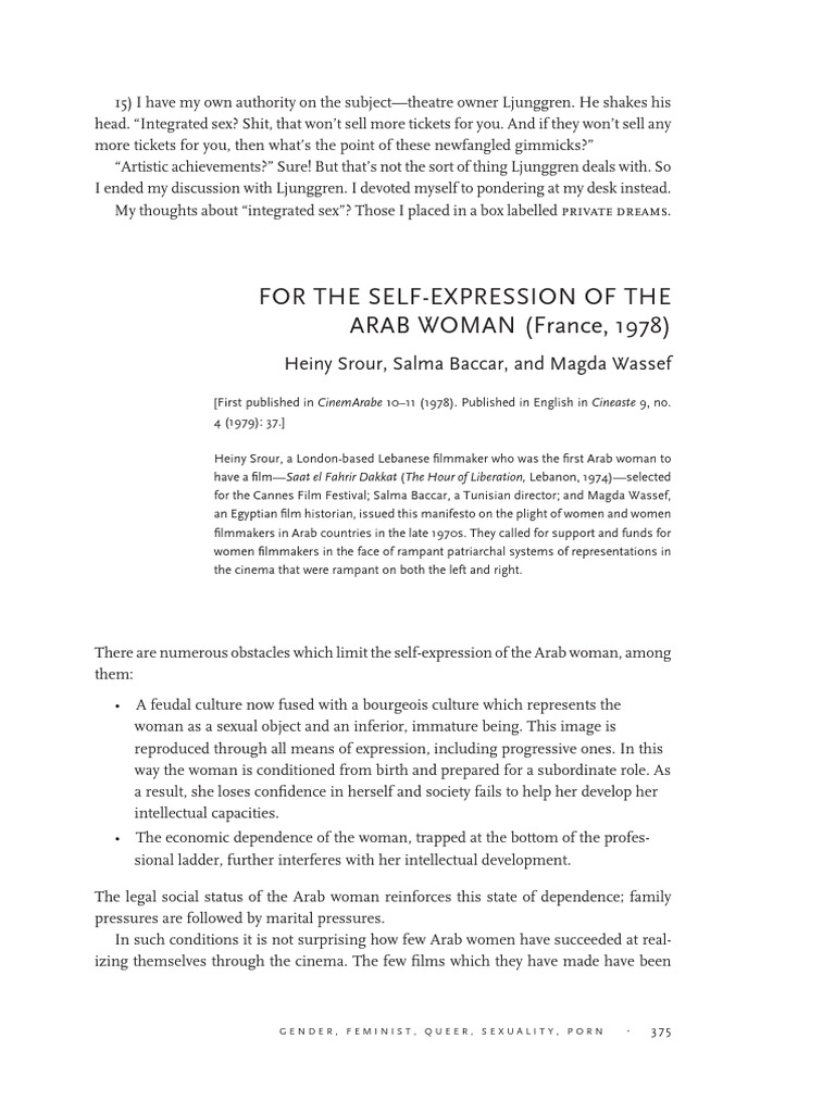 Heiny Srour, Salma Baccar and Magda Wassef | PDF | Gender Studies ...