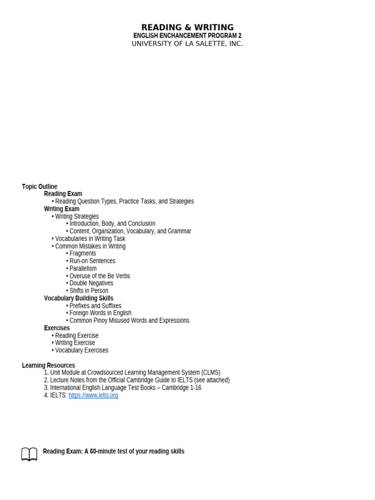 English Enhancement Program Overview | PDF | Question | Essays