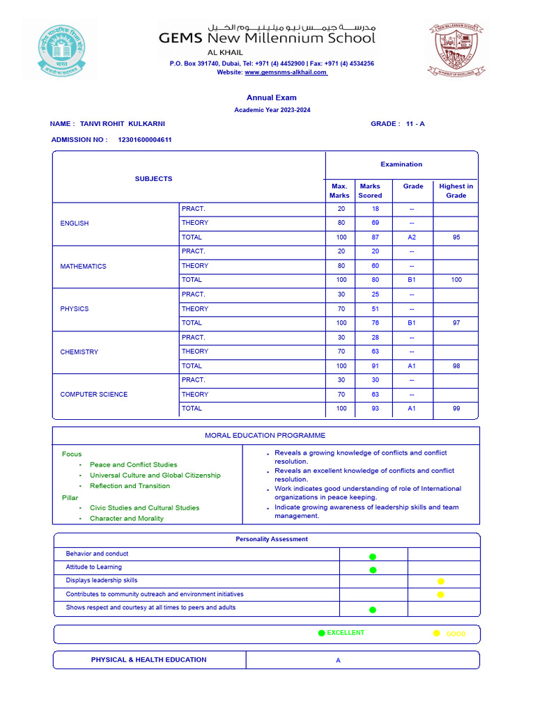 Tanvi Grade 11 Final Report | PDF | Learning | Behavioural Sciences