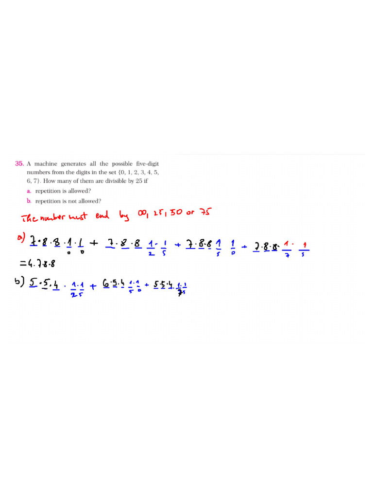19.05.2025 - Counting and Probability Review | PDF