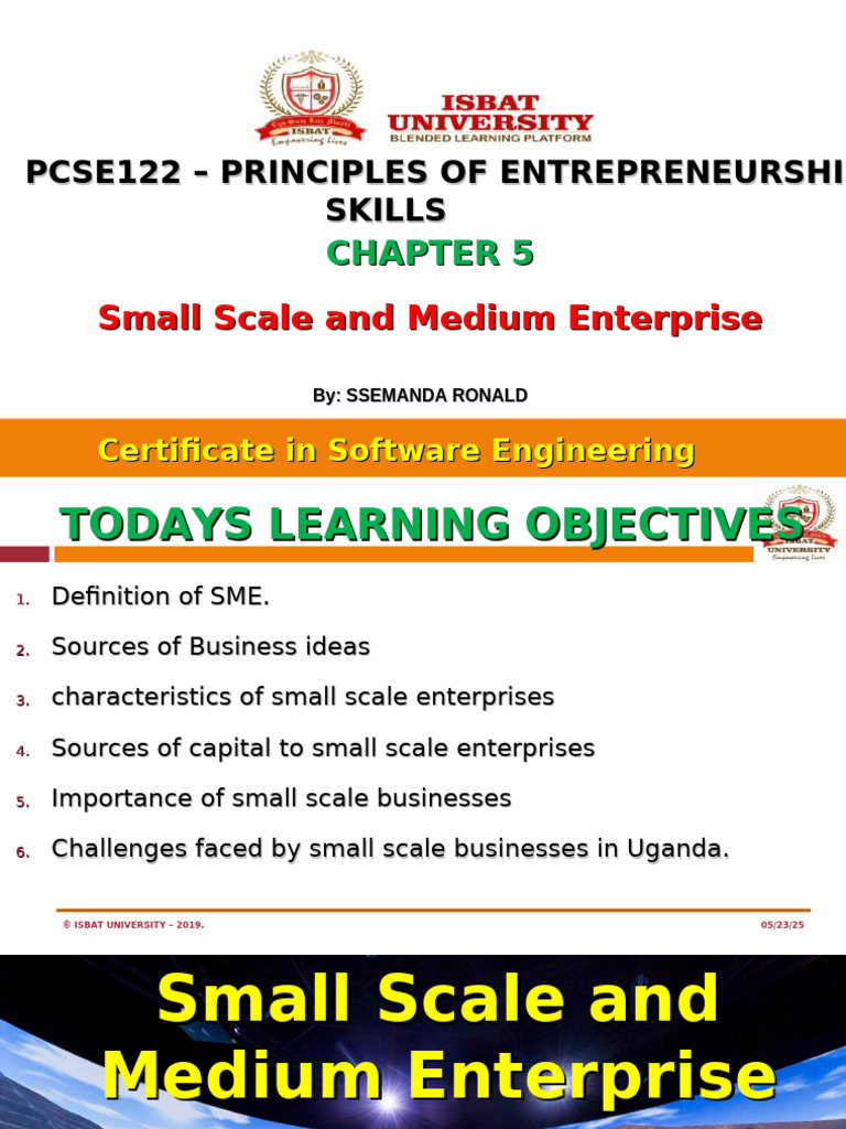 LECTURE 6-Introduction To Small and Medium Enterprise | PDF | Small And ...