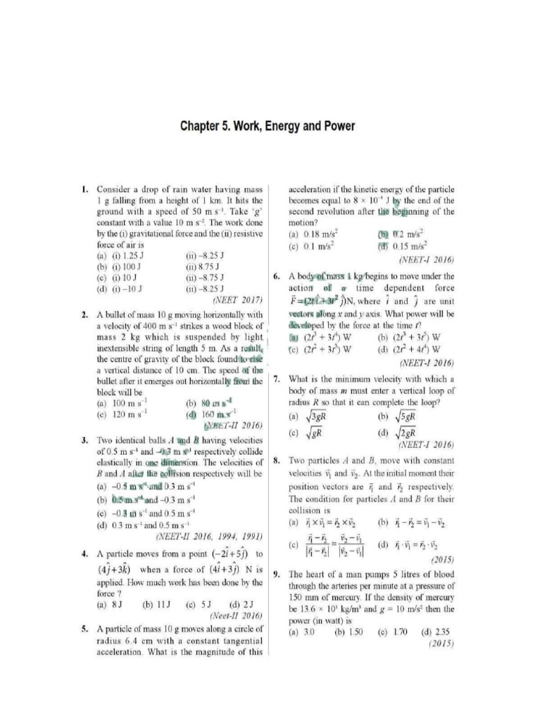 Work Energy Power | PDF