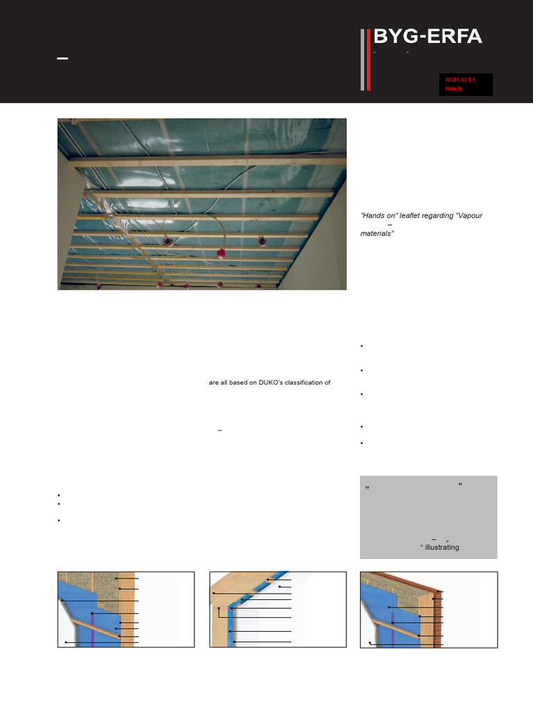 Vapour Barriers - Installation Details | PDF | Wall | Building Insulation