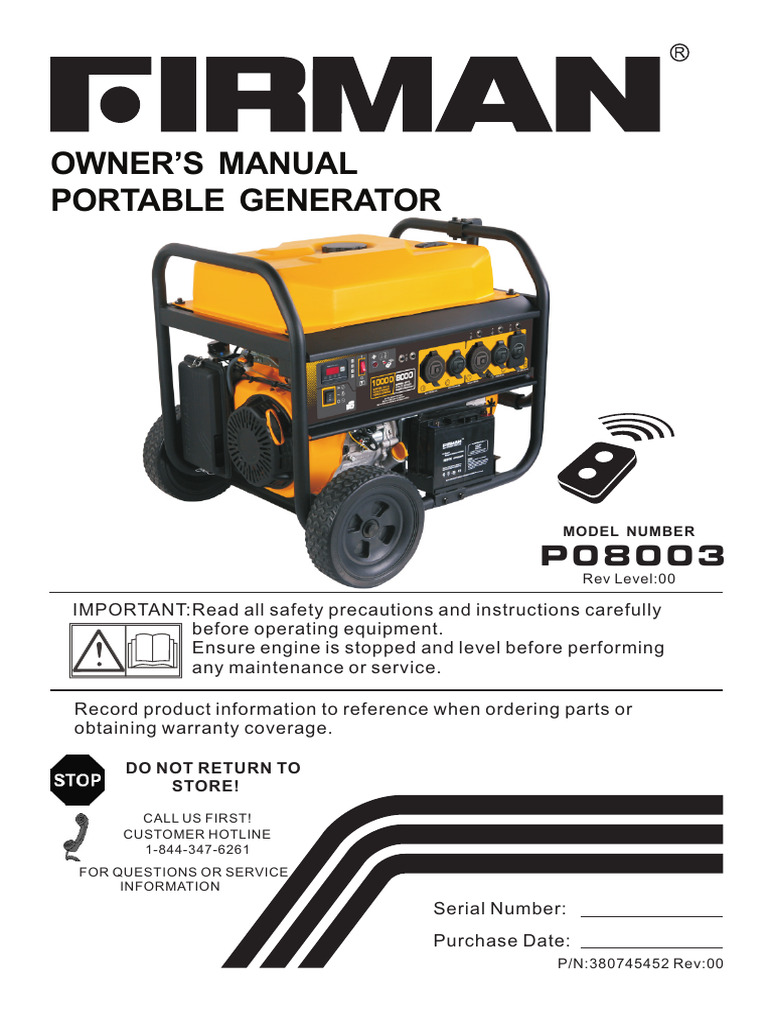 Firman Generator Parts Diagram PDF | PDF | Gasoline | Mains Electricity