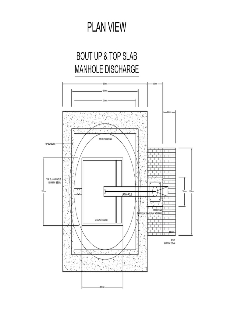 Plan View - Bout Up & Top Slab Manhole | PDF