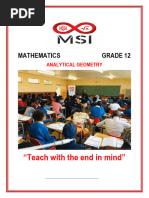 Grade 12 Analytical Geometry Guide | PDF | Analytic Geometry | Circle