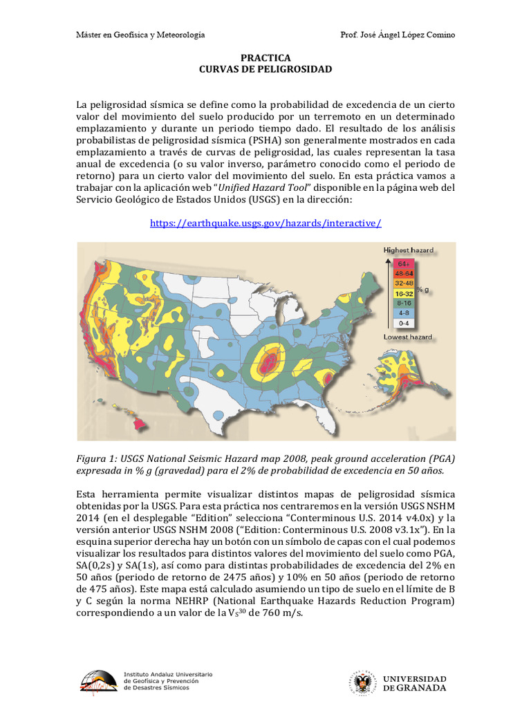 Prac3 Hazard Curves | PDF | Ciencias de la Tierra | Física Aplicada e Interdisciplinaria