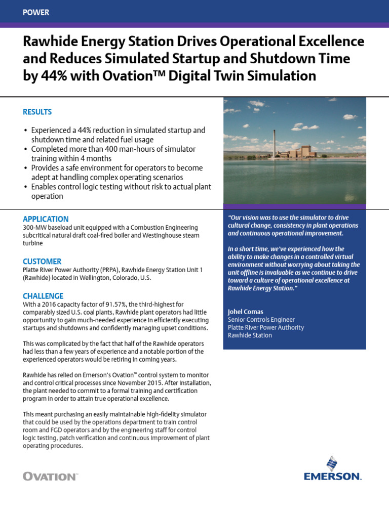 Case Study Ovation Embedded Simulation at Rawhide Energy Station en ...
