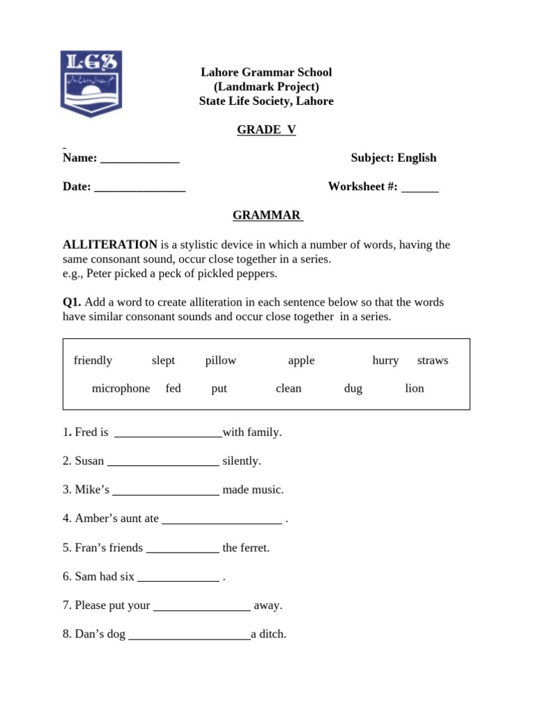 Alliteration | PDF