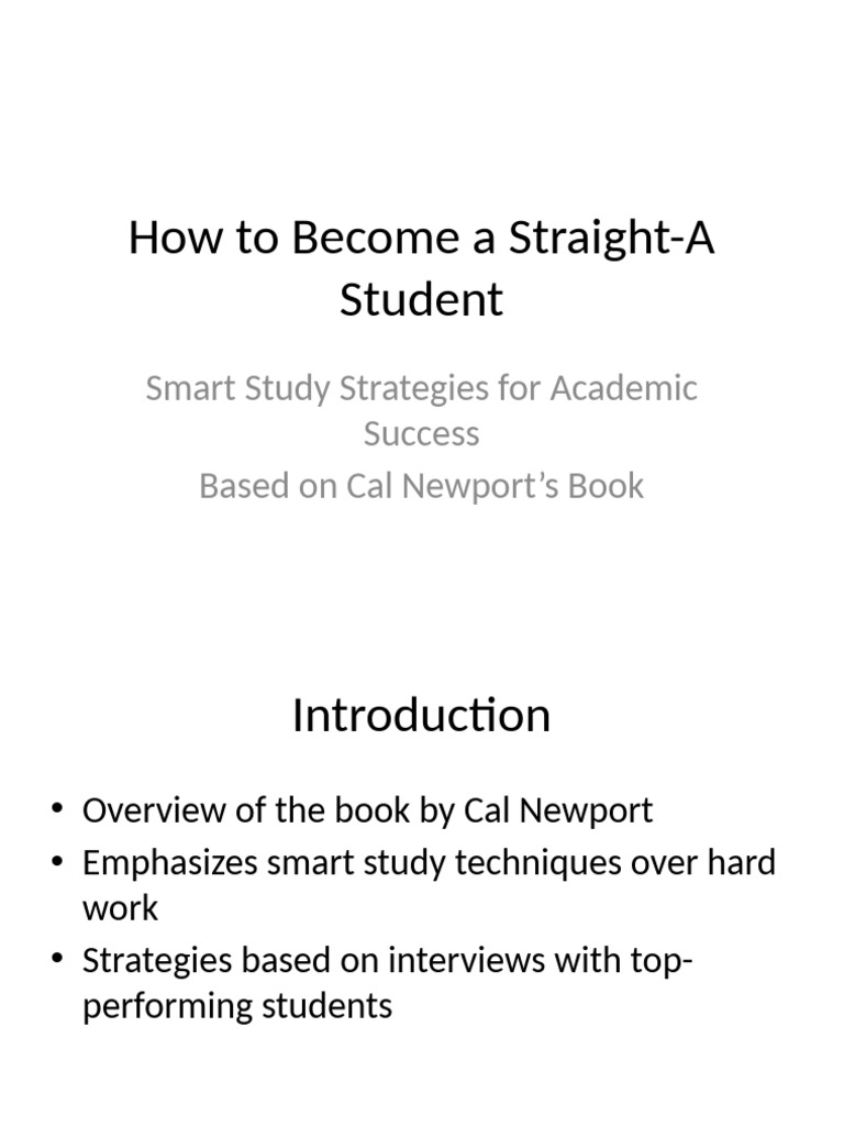 Straight A Student Presentation | PDF
