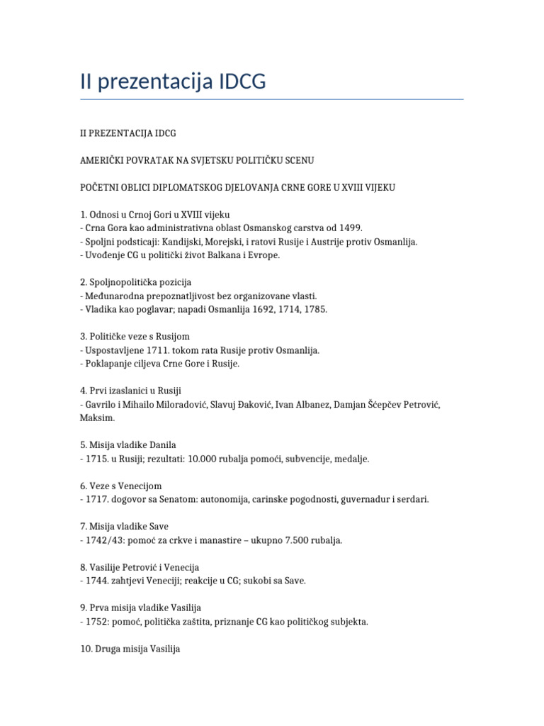 II Prezentacija IDCG | PDF