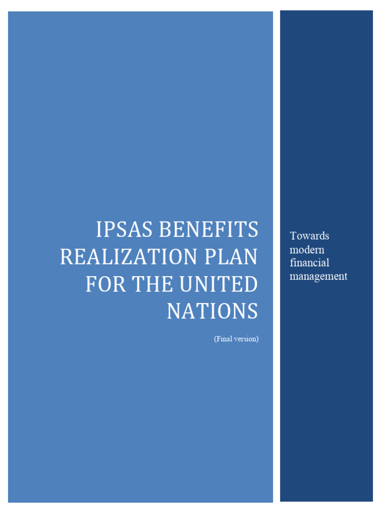 IPSAS Benefits Realization Plan | PDF | Expense | Inventory