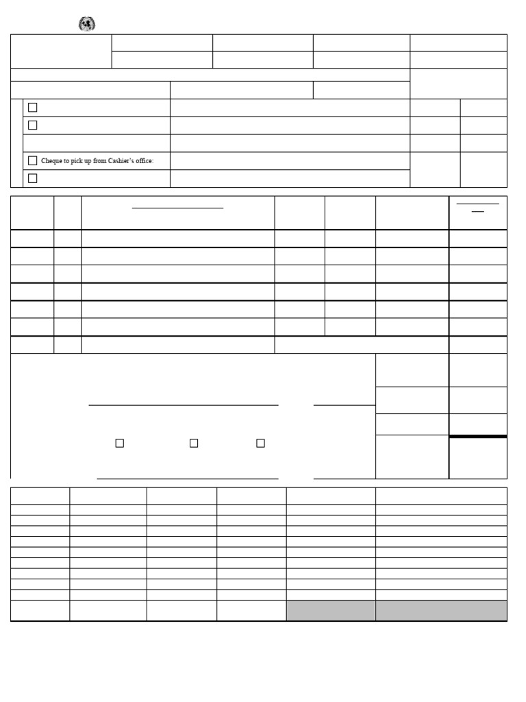 UN Expense Reimbursement Voucher Form | PDF | Cheque | Payments