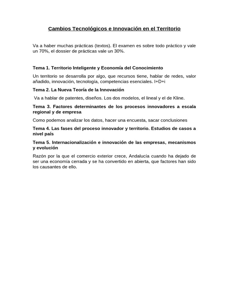 Apuntes Cambios Tecnológicos Alejandro Rasero | PDF | Lean ...