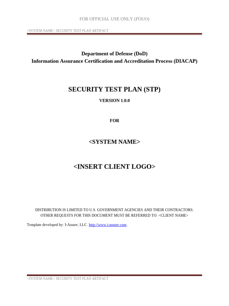 Security Test Plan STP Artifact | PDF | Computer Security | Security