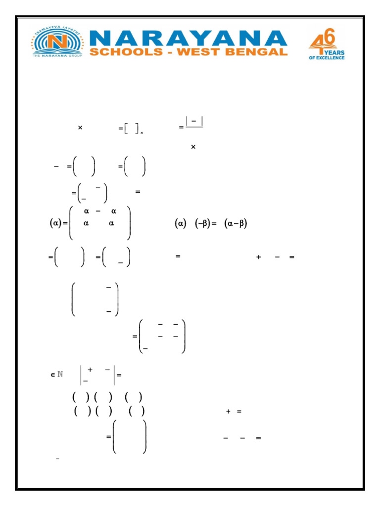 Holiday Assignment - Maths - Xii | PDF | Matrix (Mathematics ...