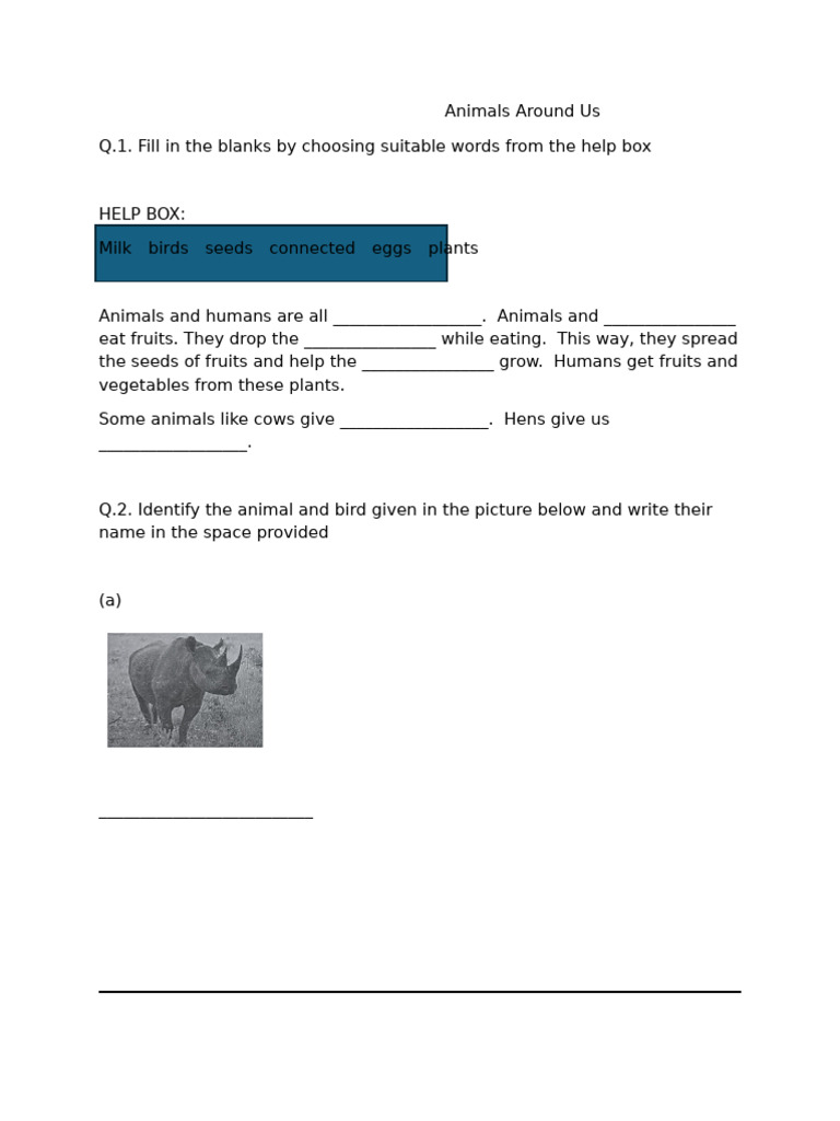 Animals Around Us | PDF