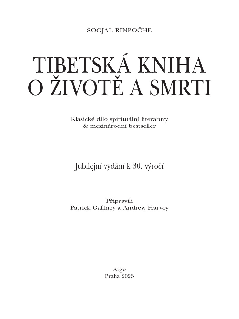 Tibetska-Kniha-O-Zivote-A-Smrti - Rinpoche - Tib KN o Ziv A Smrti - Final | PDF