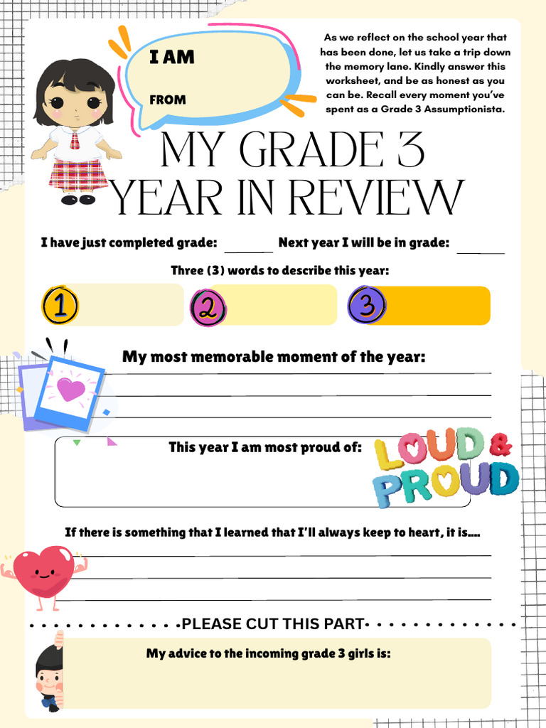 G3 End of Year Reflection Worksheet | PDF