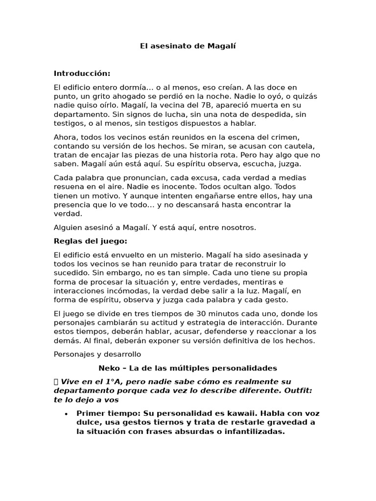 El Asesinato de Magalí | PDF