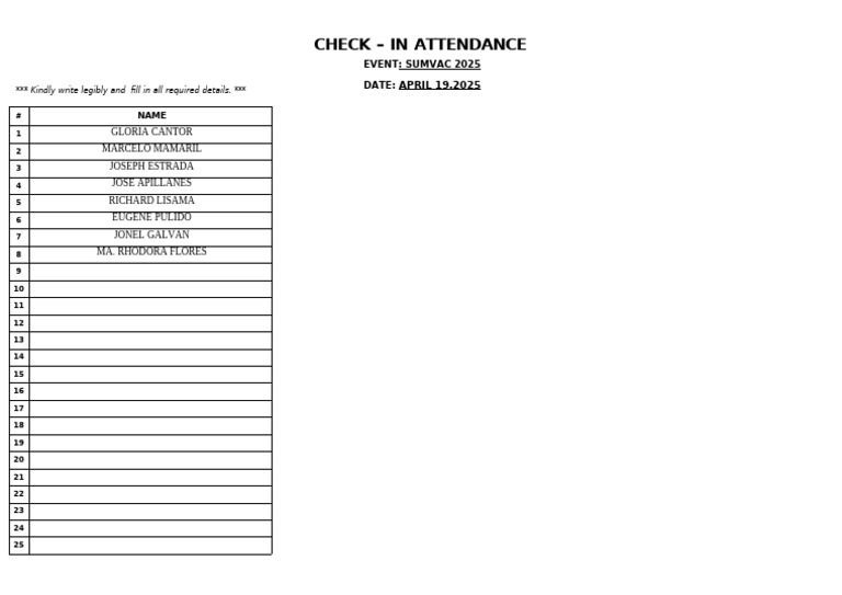 CHECK in Attendance | PDF