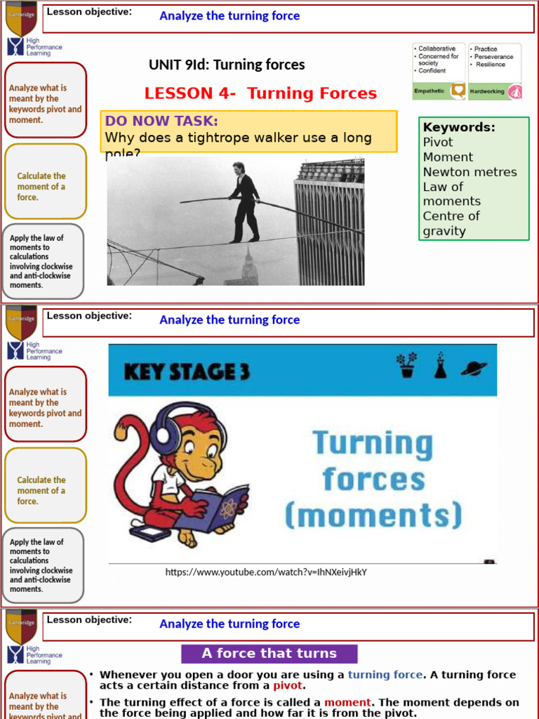 3 Unit 9id Turning Force | PDF | Force | Center Of Mass