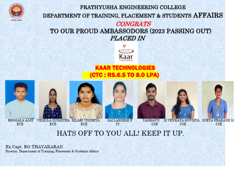 Placement - KAAR TECHNOLOGIES | PDF