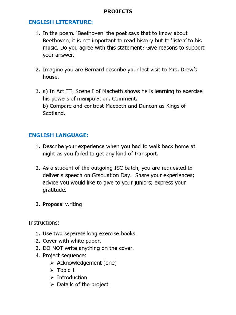 Projects english | PDF