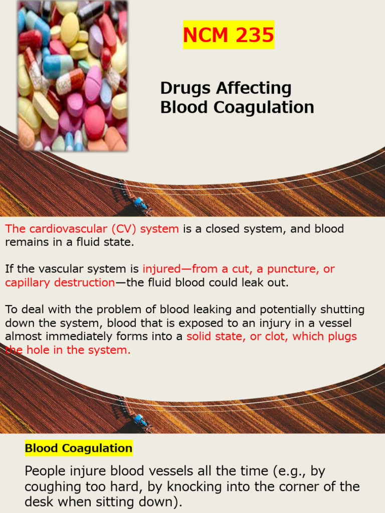 Unit V - D - Drugs Acting On Blood Coagulation | PDF | Thrombus ...