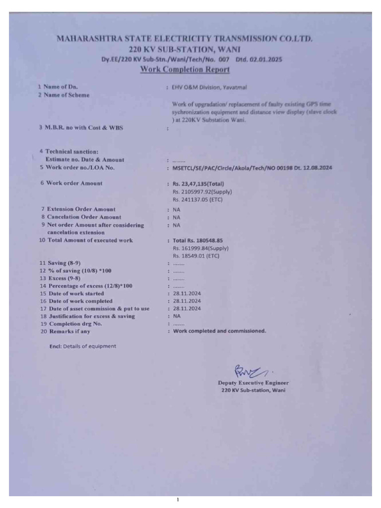 Work Completion Report GPS WANI | PDF