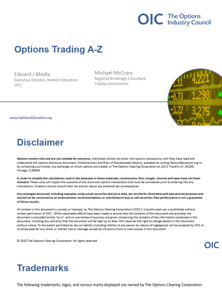 Option Trading Atoz Slides | PDF | Option (Finance) | Moneyness