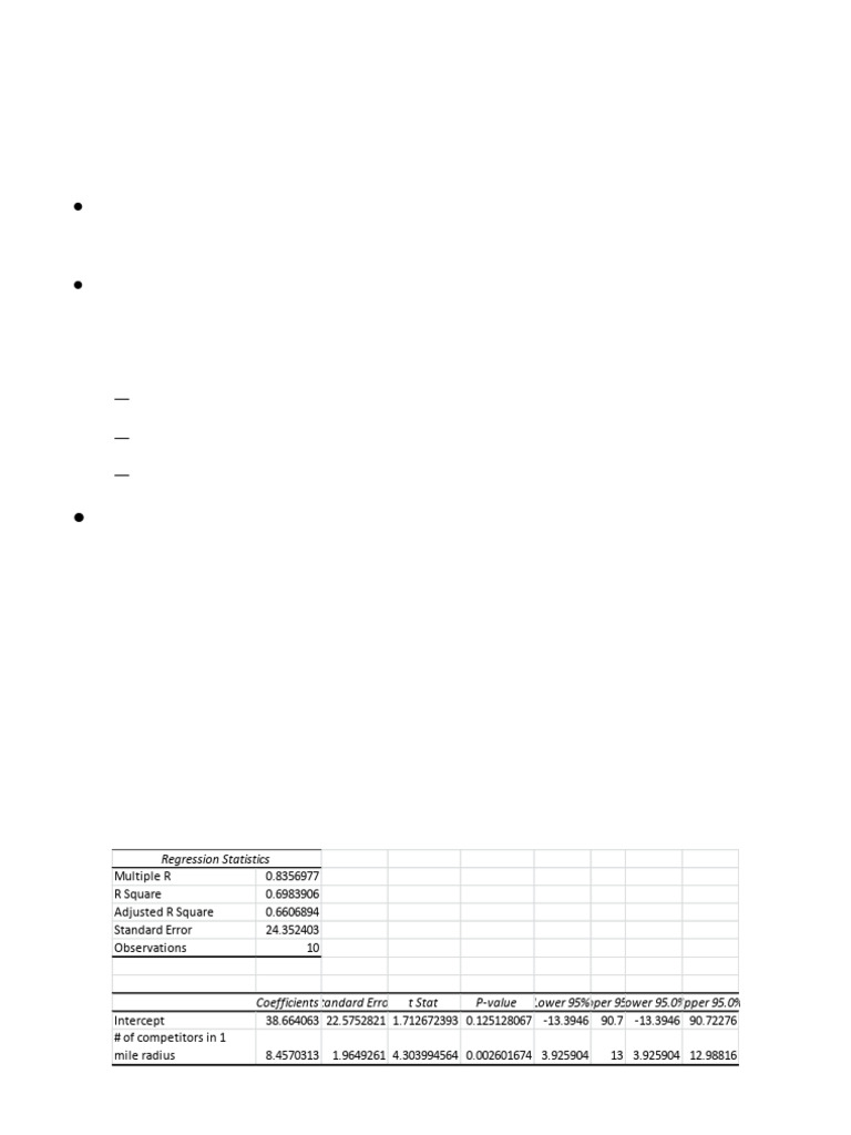 BCOR 3750 Multiple Linear Regression Models | PDF | Coefficient Of Determination | Errors And ...
