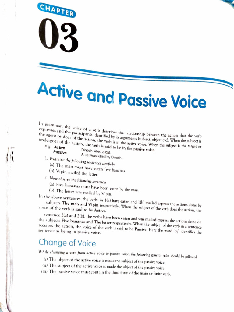 English Grammar: Active and Passive Voice | PDF | Subject (Grammar) | Verb