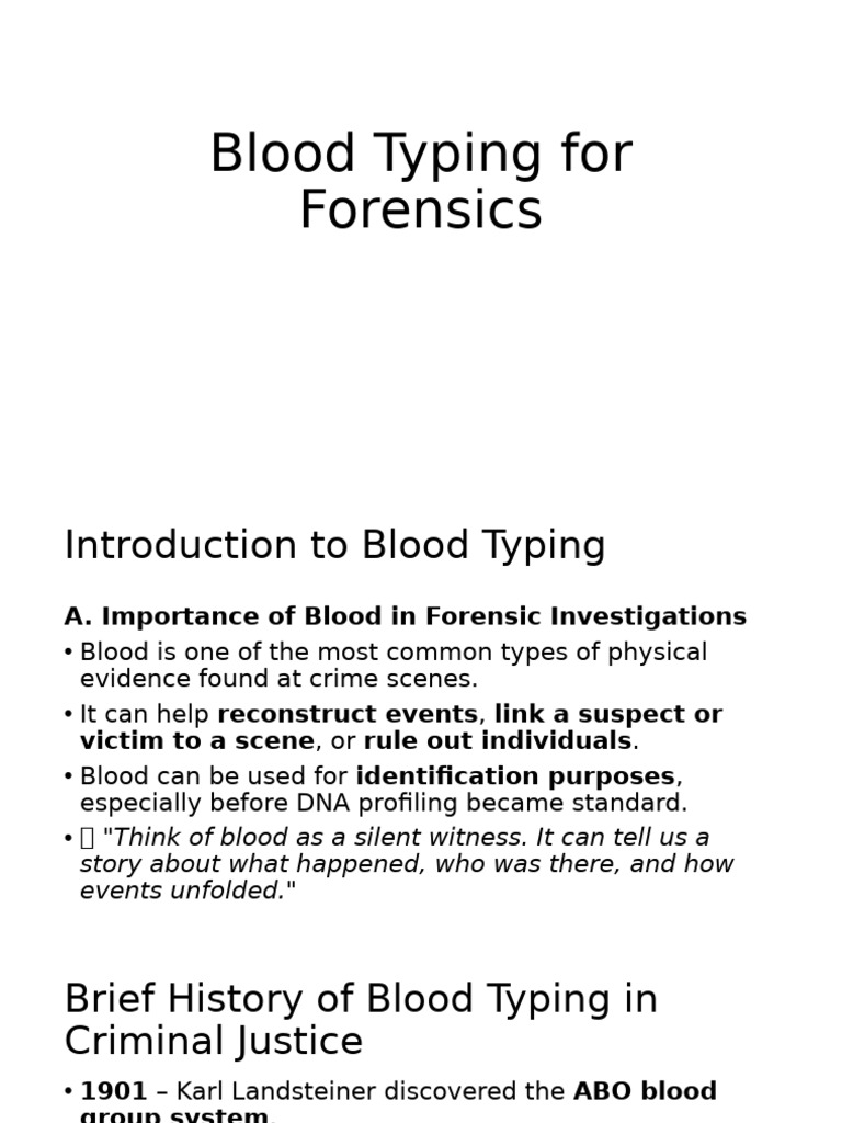 Forensic Blood Typign | PDF | Blood Type | Antibody