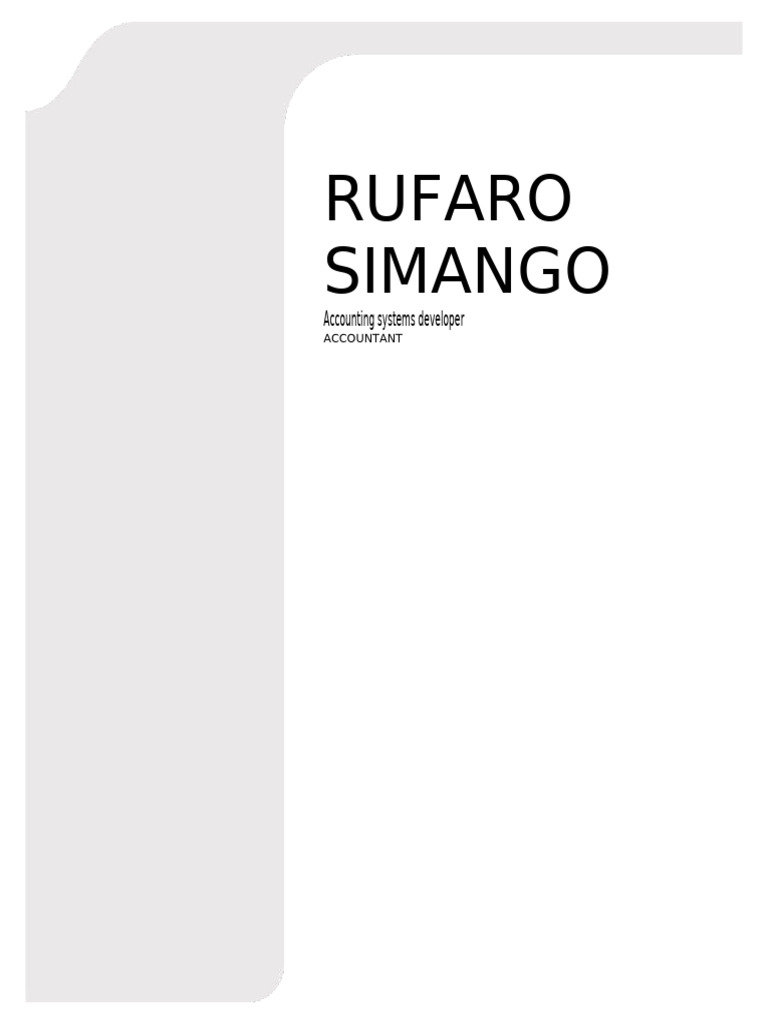 Rufaro Simango Curriculum Vitae | PDF | Zimbabwe