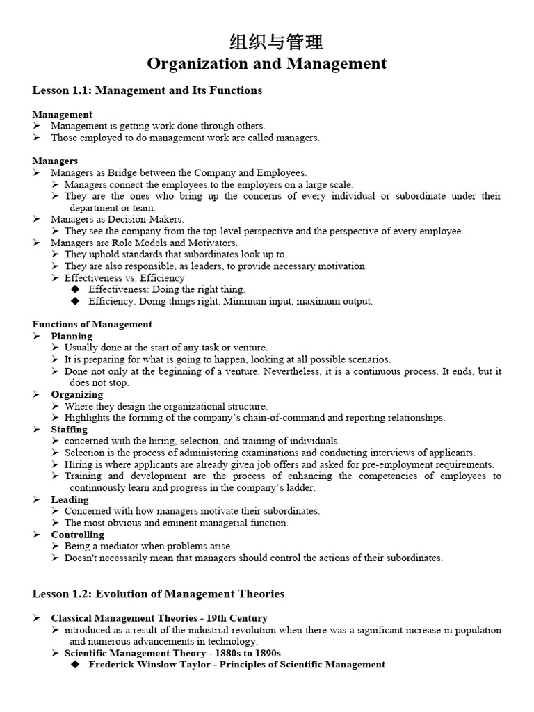 Org-Man - Lessons 1.1 To 1.2 | PDF | Organizational Behavior | Social ...