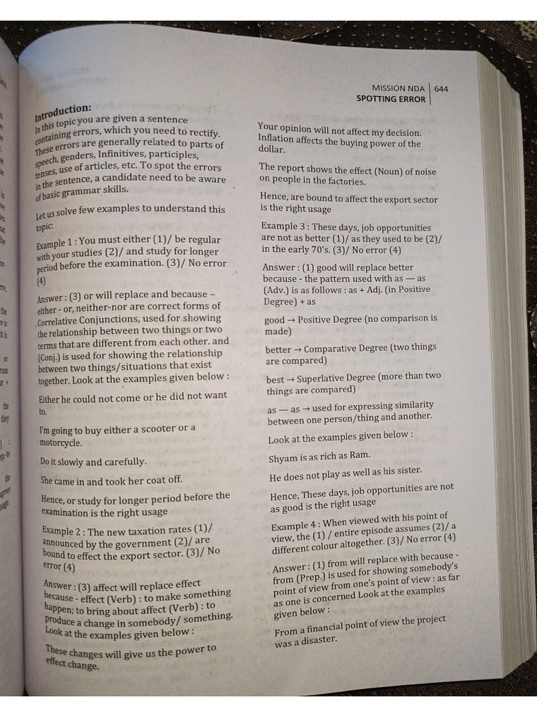 Spotting Errors NDA english | PDF