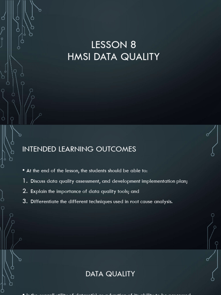 Lesson 8 Hmis Data Quality | PDF | Data Quality | Data