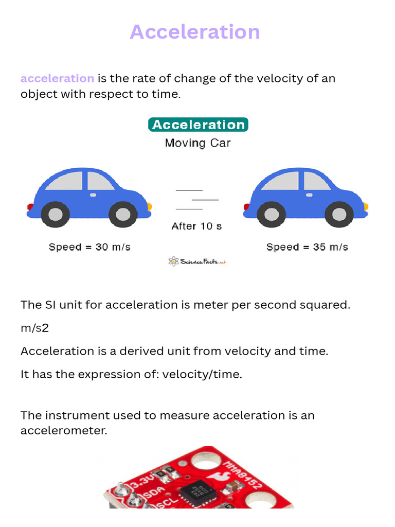 Key Facts About Acceleration | PDF