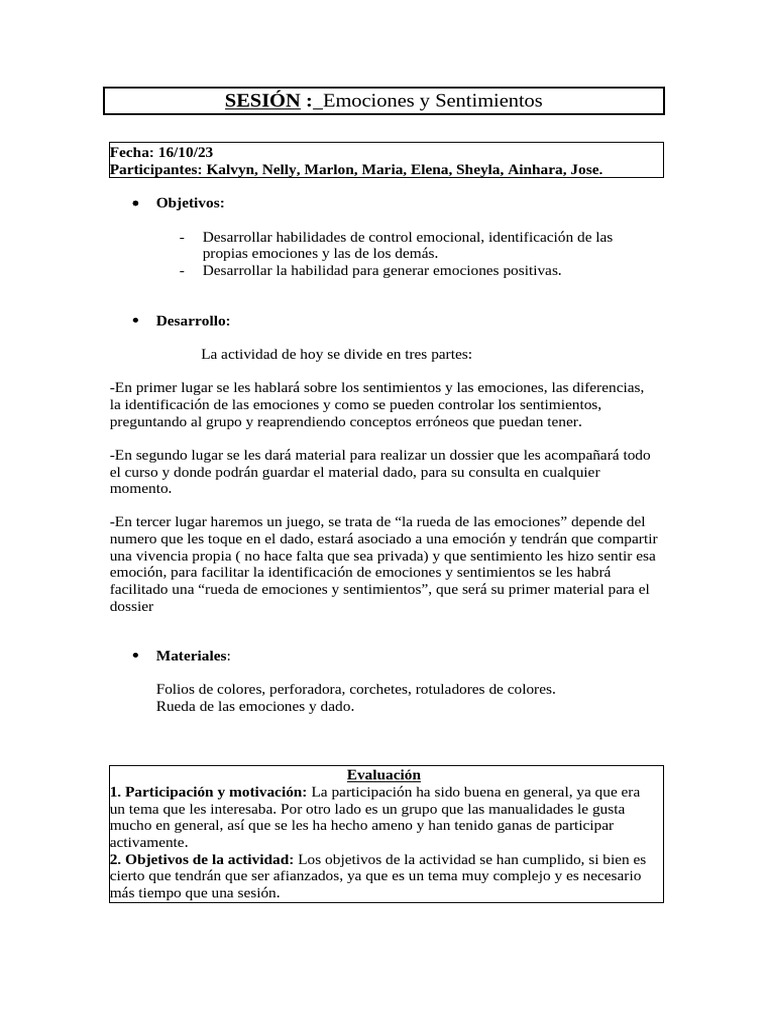 Control Emocional y Habilidades Sociales | PDF