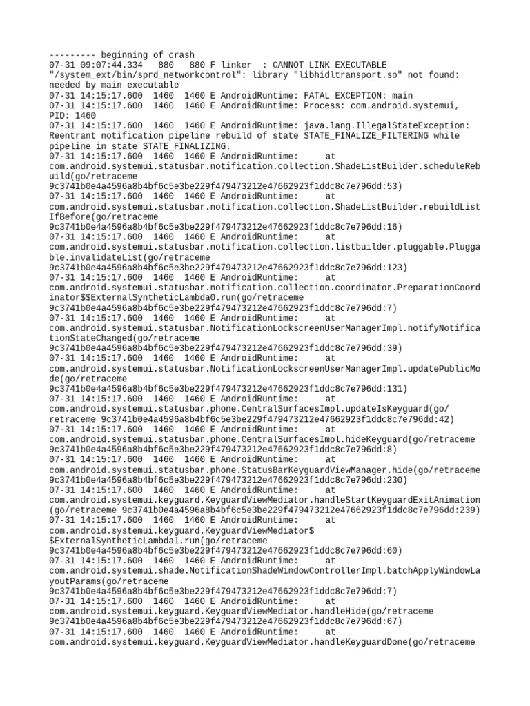 Standby Android Log 2024 0731 195735 | PDF | Computer Architecture | System Software