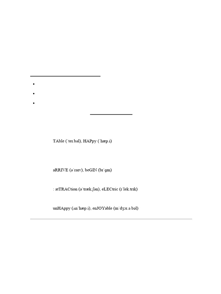 Understanding Word and Sentence Stress | PDF | Stress (Linguistics) | Word
