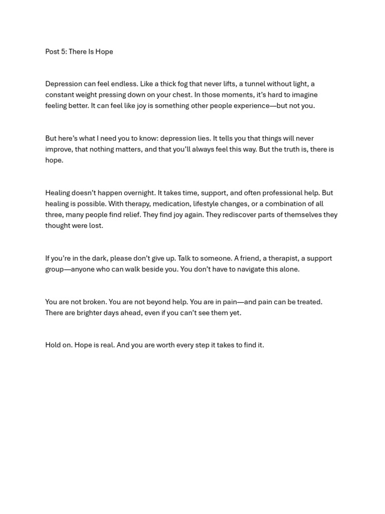 Theres Hope | PDF