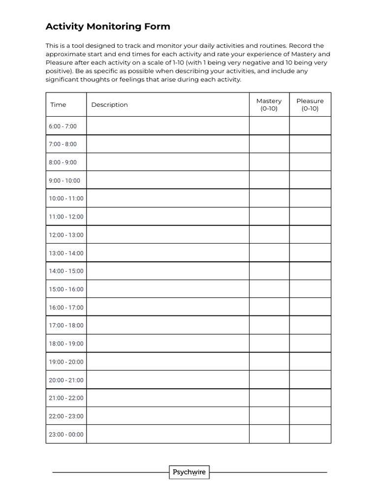 Activity Monitoring For | PDF